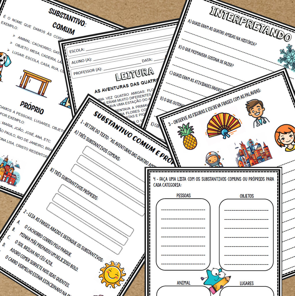 3º ano Fundamental – SUBSTANTIVO COMUM E PRÓPRIO – Alfabetizando1A1